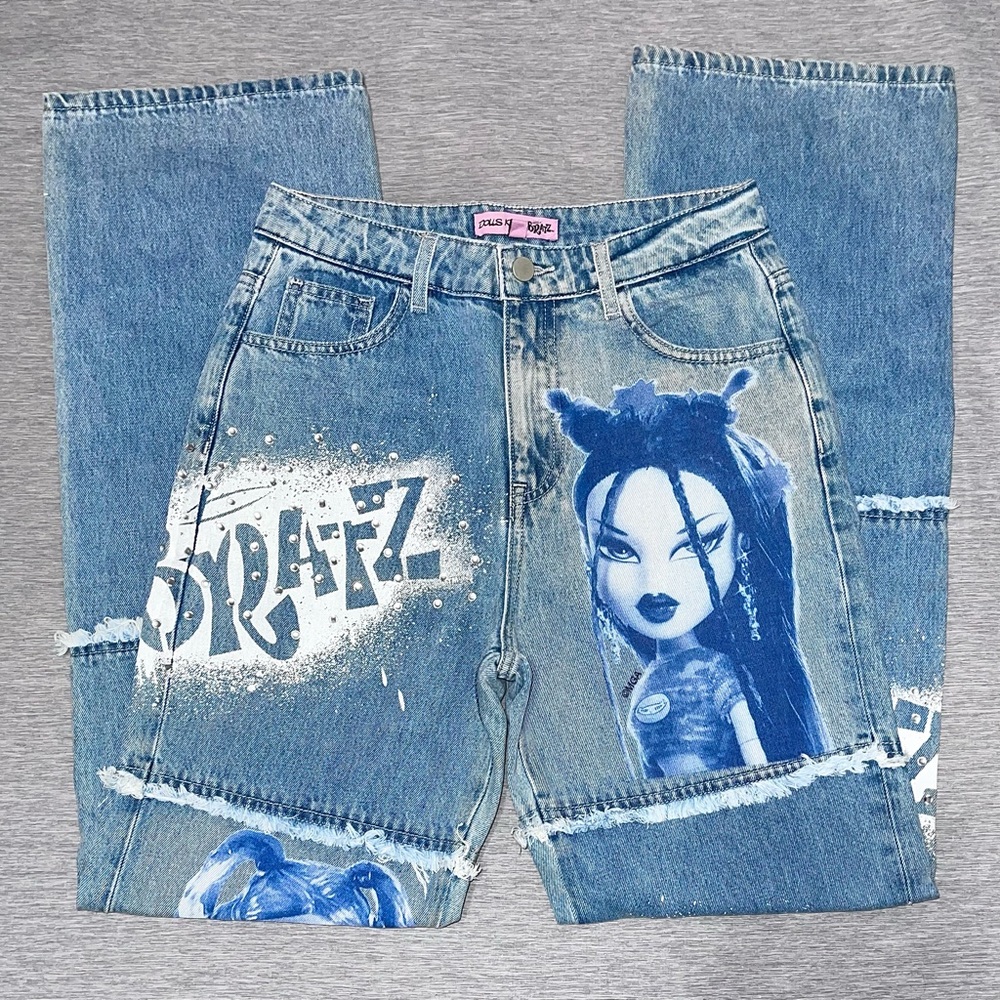 Dolls Kill X Bratz “Picture Perfect Graphic Denim Jea… - Gem